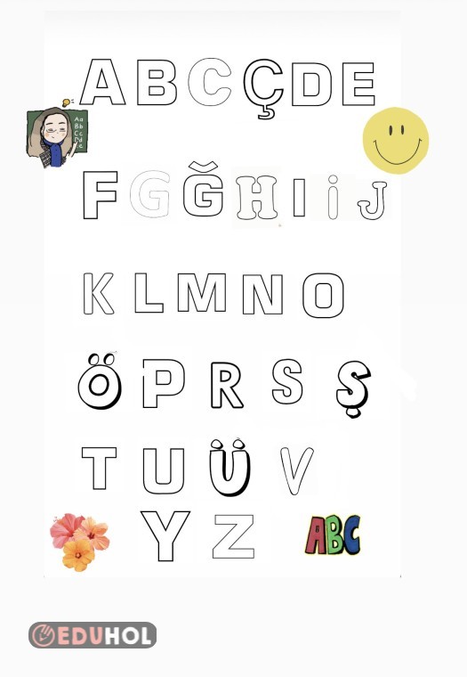 Alfabe Boyama | Eduhol - Ders Videoları İzle Online Test Çöz Etkinlik İndir