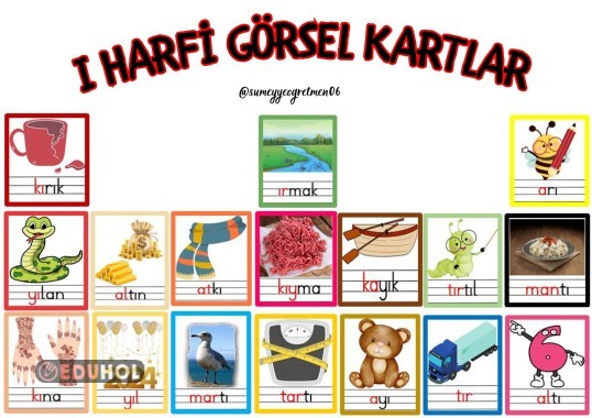 I Harfi Görsel Kartlar · Eduhol - Etkinlik İndir Oyun Oyna Test Çöz ...