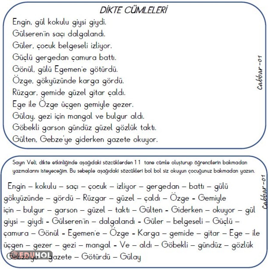 G Sesi Dikte Çalışması | Eduhol - Ders Videoları İzle Online Test Çöz ...