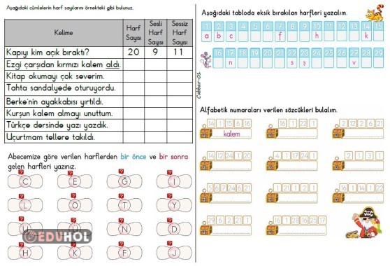 1. Sınıf Harf Bilgisi · Eduhol - Etkinlik İndir Oyun Oyna Test Çöz ...