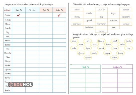 2. Sınıf Türkçe 'Tekil Ve Çoğu... · Eduhol - Etkinlik İndir Oyun Oyna ...