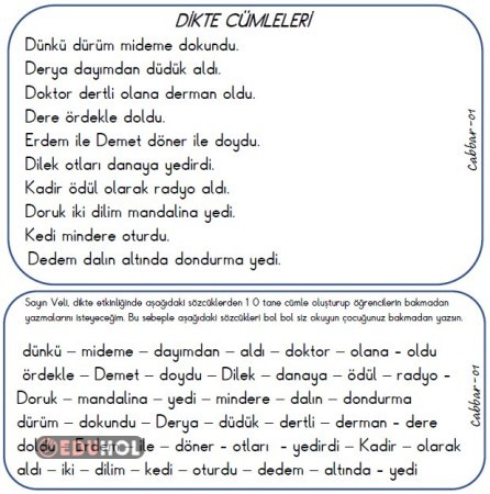 D Sesi Dikte Etkinliği · Eduhol - Etkinlik İndir Oyun Oyna Test Çöz ...