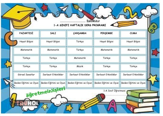 1.Sınıf Ders Programı · Eduhol - Etkinlik İndir Oyun Oyna Test Çöz ...