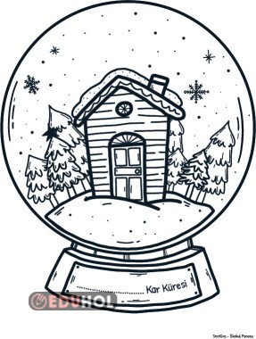 Kar Küresi Boyama · Eduhol - Etkinlik İndir Oyun Oyna Test Çöz Video İzle