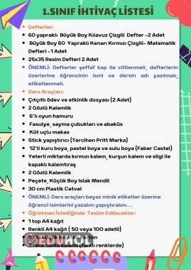 1. Sınıflar İçin İhtiyaçlar Li... · Eduhol - Etkinlik İndir Oyun Oyna ...