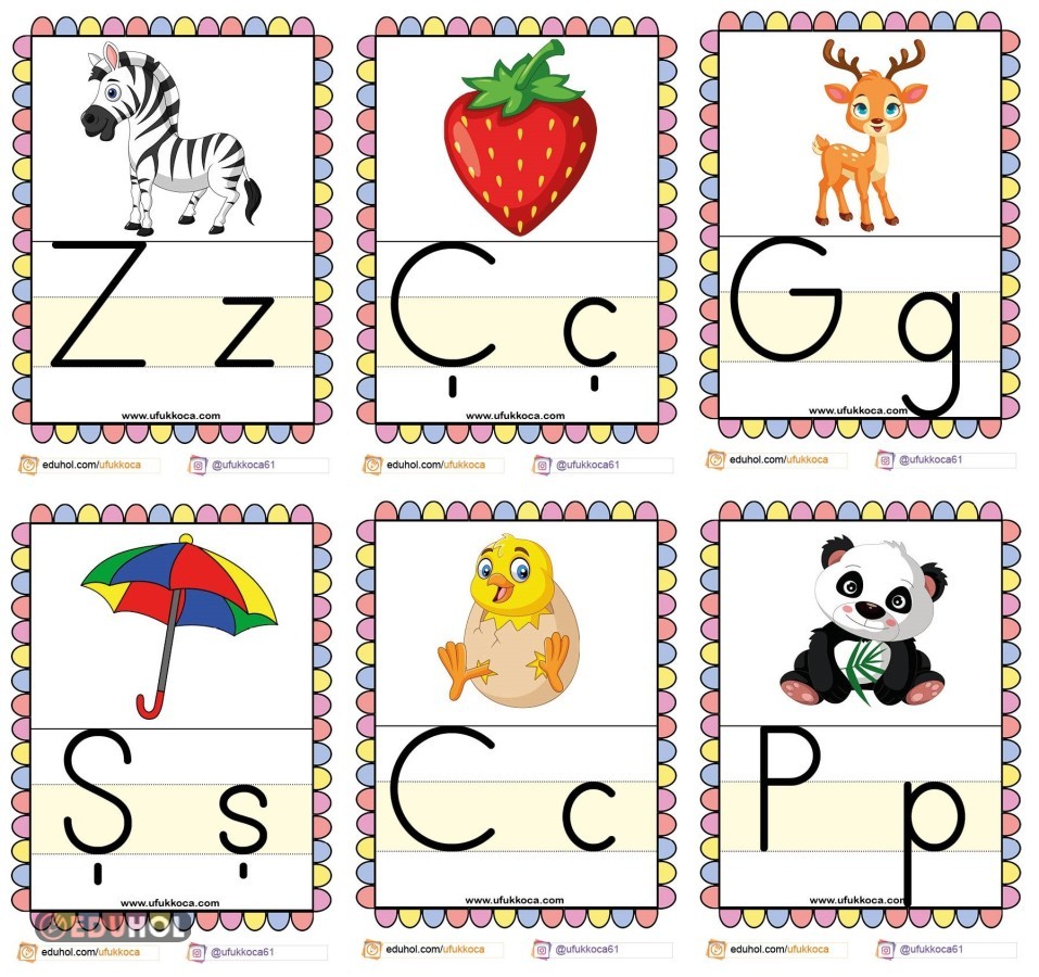 1.Sınıf Zçgşcp Harf Kartları 4... | Eduhol - Ders Videoları İzle Online ...