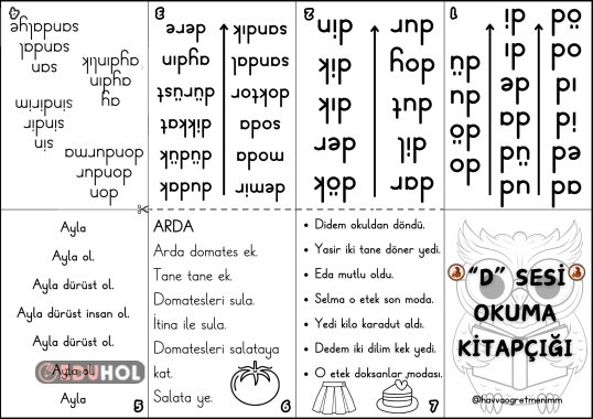 D Sesi Mini Okuma Kitapçığı... · Eduhol - Etkinlik İndir Oyun Oyna Test ...