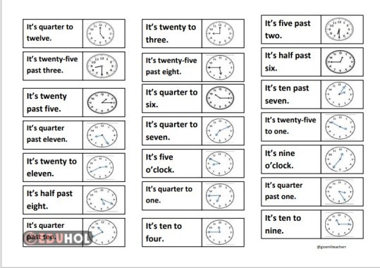 Telling The Time Puzzle · Eduhol - Etkinlik İndir Oyun Oyna Test Çöz ...