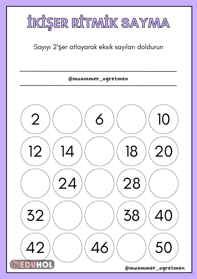 İkişer Ritmik Sayma | Eduhol - Ders Videoları İzle Online Test Çöz ...