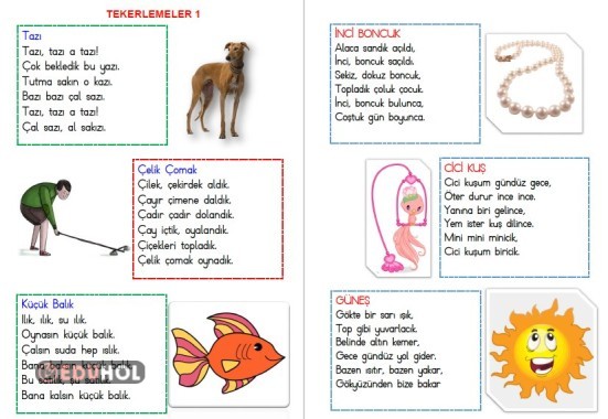 Tekerlemeler 1 · Eduhol - Etkinlik İndir Oyun Oyna Test Çöz Video İzle