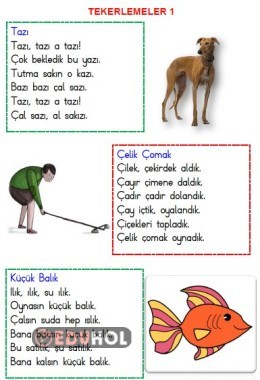 Tekerlemeler 1 · Eduhol - Etkinlik İndir Oyun Oyna Test Çöz Video İzle