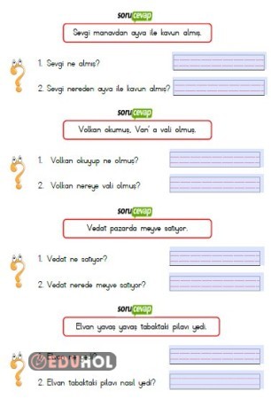 V Sesi Soru Cevap · Eduhol - Etkinlik İndir Oyun Oyna Test Çöz Video İzle