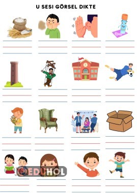 U Sesi Görsel Dikte · Eduhol - Etkinlik İndir Oyun Oyna Test Çöz Video İzle