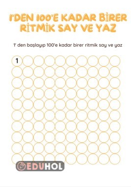 Birer Ritmik Sayma · Eduhol - Etkinlik İndir Oyun Oyna Test Çöz Video İzle