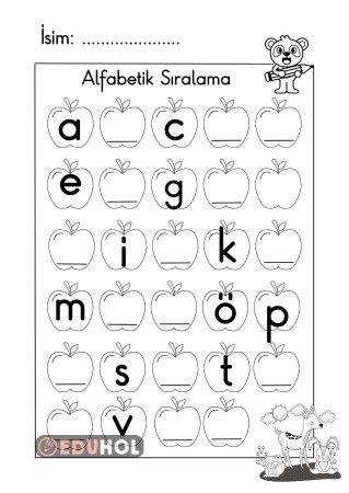 Alfabetik Sıralama Çalışma Kağ... · Eduhol - Etkinlik İndir Oyun Oyna ...