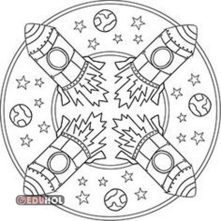 Roket Desenli Mandala · Eduhol - Etkinlik İndir Oyun Oyna Test Çöz ...