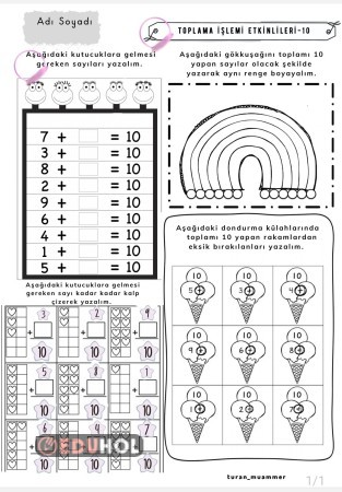 Toplami 10 Yapan Sayılarda Ver... · Eduhol - Etkinlik İndir Oyun Oyna ...