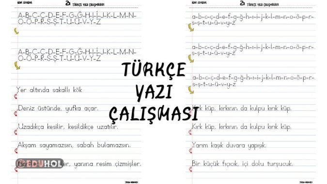Türkçe Yazı Çalışması · Eduhol - Etkinlik İndir Oyun Oyna Test Çöz ...