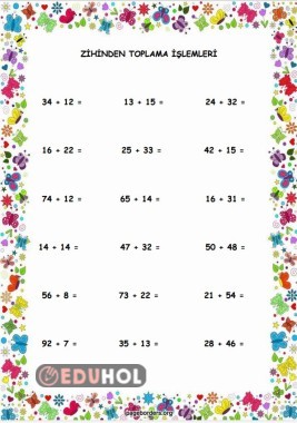 Zihinden Toplama İşlemi Etkinl... · Eduhol - Etkinlik İndir Oyun Oyna ...