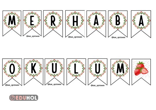 Çilek Temalı Merhaba Okulum · Eduhol - Etkinlik İndir Oyun Oyna Test ...