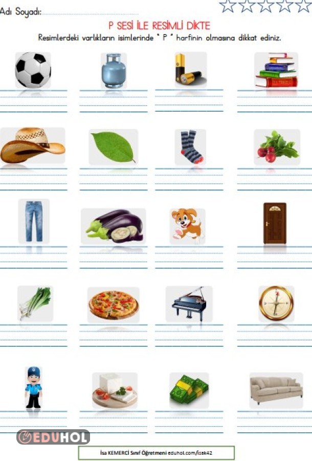 P Sesi Görsel Dikte | Eduhol - Ders Videoları İzle Online Test Çöz ...
