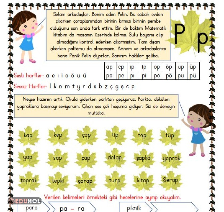 Panik Pelin İle P Harfi | Eduhol - Ders Videoları İzle Online Test Çöz ...