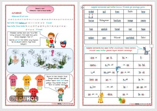 Alfabemiz, Sesli-Sessiz Harfle... · Eduhol - Etkinlik İndir Oyun Oyna ...
