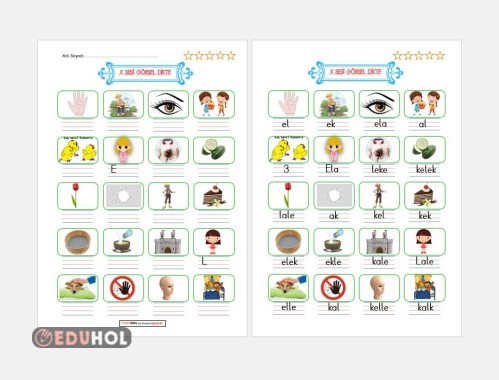 K Sesi Görsel Dikte · Eduhol - Etkinlik İndir Oyun Oyna Test Çöz Video İzle