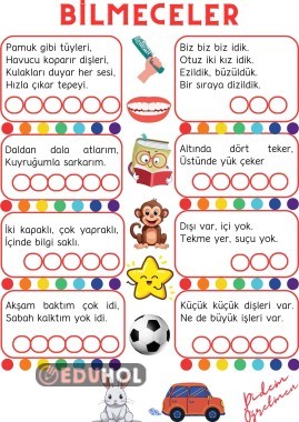 Bilmeceler · Eduhol - Etkinlik İndir Oyun Oyna Test Çöz Video İzle