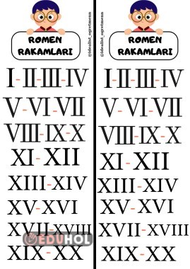 Romen Rakamları-2 · Eduhol - Etkinlik İndir Oyun Oyna Test Çöz Video İzle