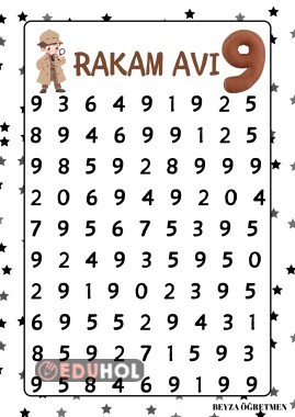 9 Rakamı Rakam Avı · Eduhol - Etkinlik İndir Oyun Oyna Test Çöz Video İzle