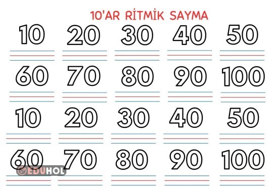 10'Ar Ritmik Sayma · Eduhol - Etkinlik İndir Oyun Oyna Test Çöz Video İzle