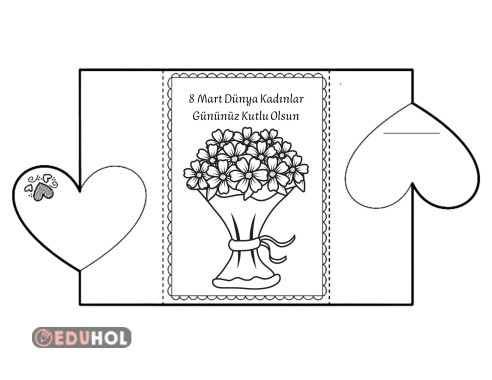 8 Mart İçin Kutlama Kartı · Eduhol - Etkinlik İndir Oyun Oyna Test Çöz ...