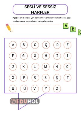 Sesli-Sessiz Harfler Çalışma K... · Eduhol - Etkinlik İndir Oyun Oyna ...