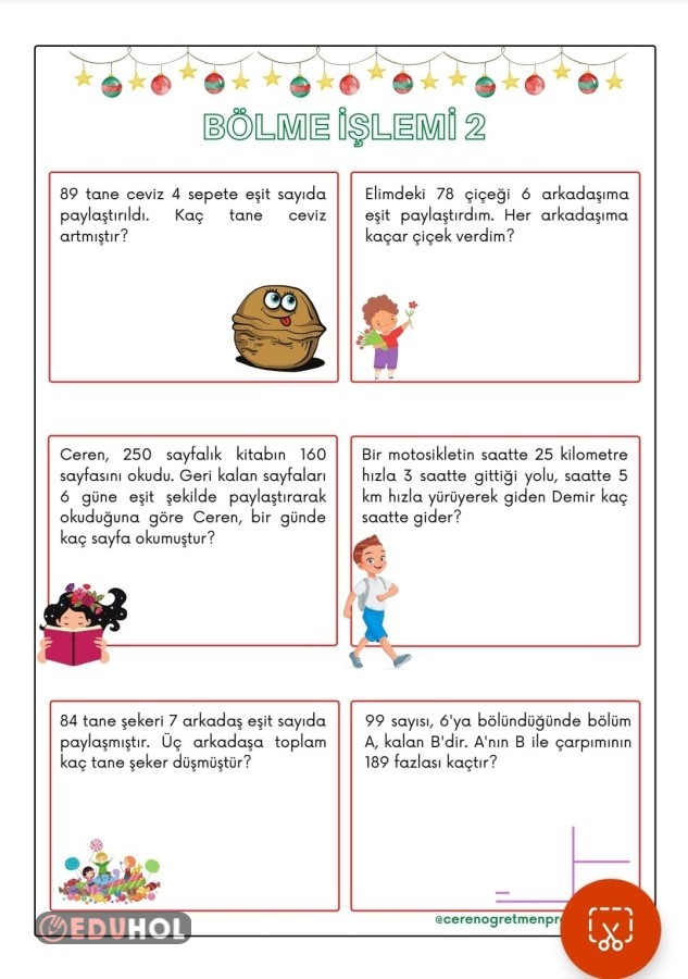 Bölme İşlemi Problemleri 2... | Eduhol - Ders Videoları İzle Online ... Bölme İşlemi Problemleri 2... | Eduhol - Ders Videoları İzle Online ...