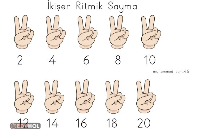 İkişer Ritmik Sayma · Eduhol - Etkinlik İndir Oyun Oyna Test Çöz Video İzle