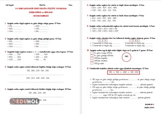 Onluğa, Yüzlüğe Yuvarlama - Ka... · Eduhol - Etkinlik İndir Oyun Oyna ...