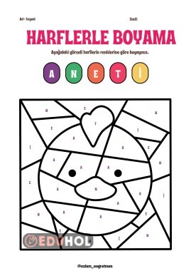'Anetil' Harf Grubu Boyama Çal... · Eduhol - Etkinlik İndir Oyun Oyna ...