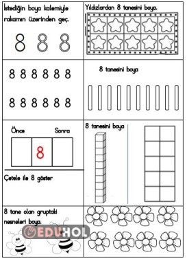 8 Rakamı Etkinlik · Eduhol - Etkinlik İndir Oyun Oyna Test Çöz Video İzle