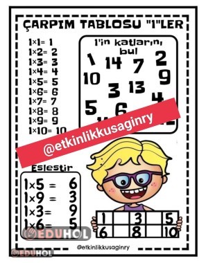 Çarpım Tablosu Çalışma Sayfası... · Eduhol - Etkinlik İndir Oyun Oyna ...