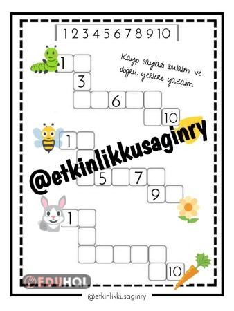 Kayıp Sayıları Bul · Eduhol - Etkinlik İndir Oyun Oyna Test Çöz Video İzle