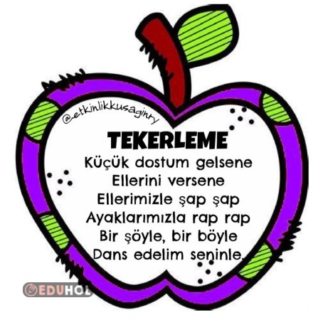 Tekerleme · Eduhol - Etkinlik İndir Oyun Oyna Test Çöz Video İzle
