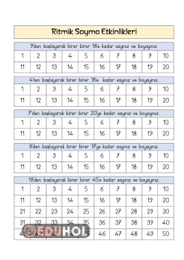 Ritmik Sayma Etkinlikleri-6 · Eduhol - Etkinlik İndir Oyun Oyna Test ...
