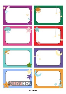 İsim Etiketi · Eduhol - Etkinlik İndir Oyun Oyna Test Çöz Video İzle