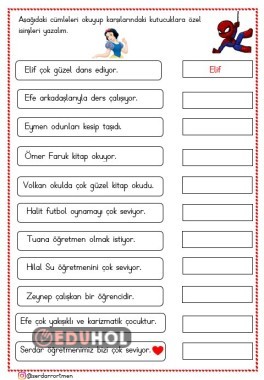 1.Sınıf Türkçe Özel İsimler Et... · Eduhol - Etkinlik İndir Oyun Oyna ...