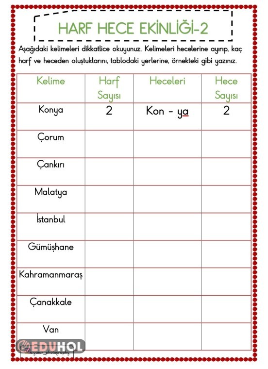 1.Sınıf Türkçe Harf - Hece Etk... | Eduhol - Ders Videoları İzle Online ...