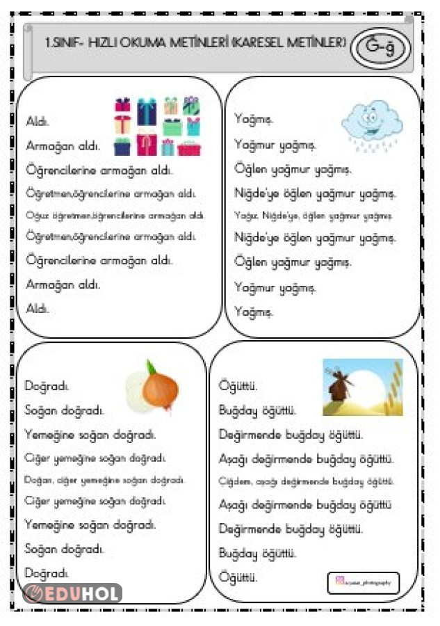 5.Grup Harfler Karesel Metinle... | Eduhol - Ders Videoları İzle Online ...