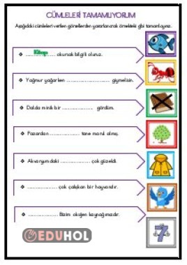 1.Sınıf Türkçe Cümleleri Tamam... · Eduhol - Etkinlik İndir Oyun Oyna ...