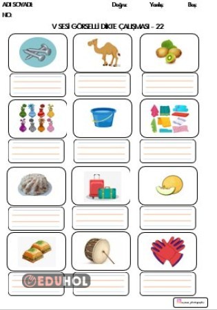 Görselli Dikte Çalışması-22 (V... · Eduhol - Etkinlik İndir Oyun Oyna ...