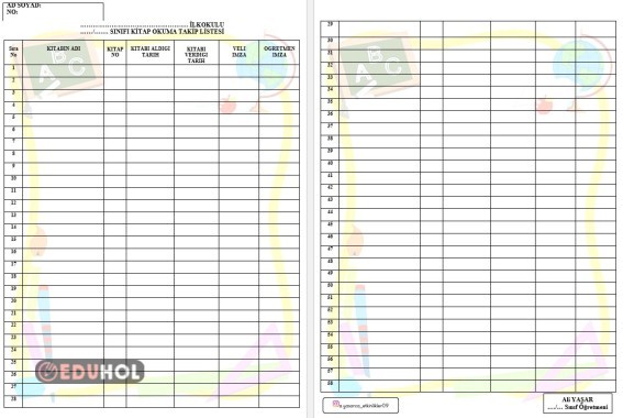 Kitap Okuma Takip Formu · Eduhol - Etkinlik İndir Oyun Oyna Test Çöz ...